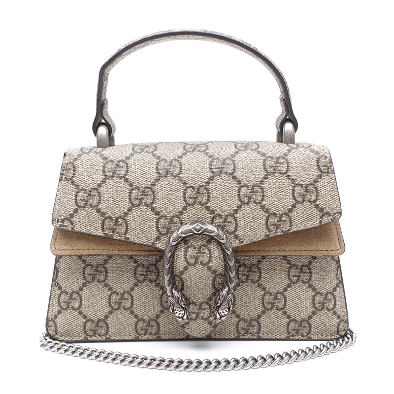 Pre-owned Gucci Dionysus Brown Coated Canvas Shoulder Bag – Luxury ...